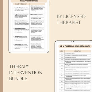 Therapeutic Interventions List: Therapist Cheat Sheets (digital ...