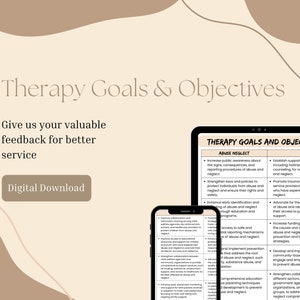 Therapy Goals and Objectives Bundle: Therapist Reference Sheets ...