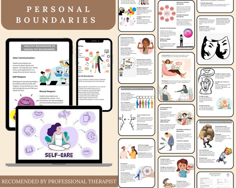 Personal Boundary Worksheets, Therapy Worksheets, Personal Space ...