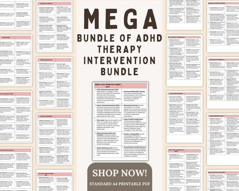 Therapeutic Interventions List: Therapy Cheat Sheets (digital Download ...