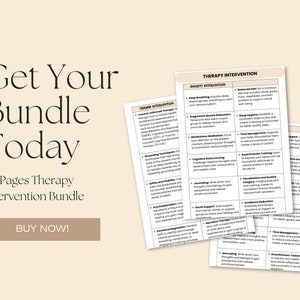 Therapeutic Interventions List: Therapist Cheat Sheets (digital Download) - Etsy