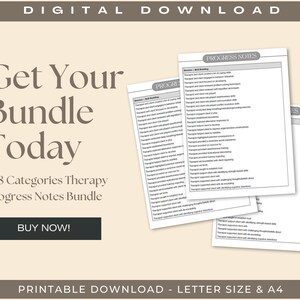 MEGA BUNDLE: ALL Therapy Progress Note Statements | Therapy Progress ...
