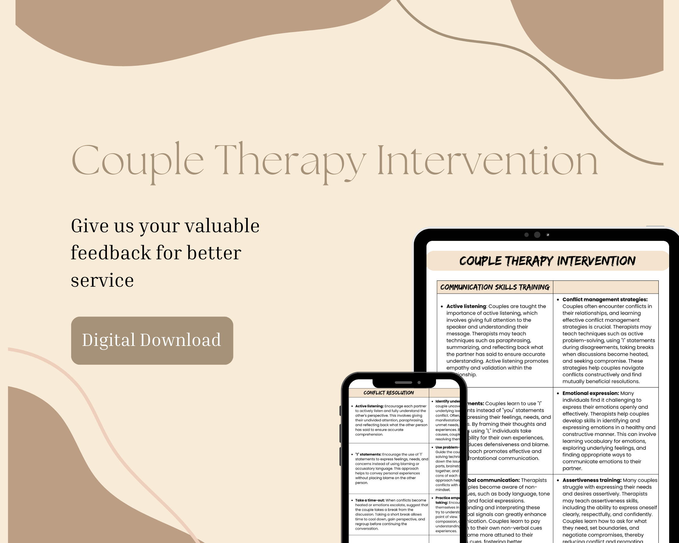 Couples Therapy Interventions: Therapist Cheat Sheets (printable) - Etsy