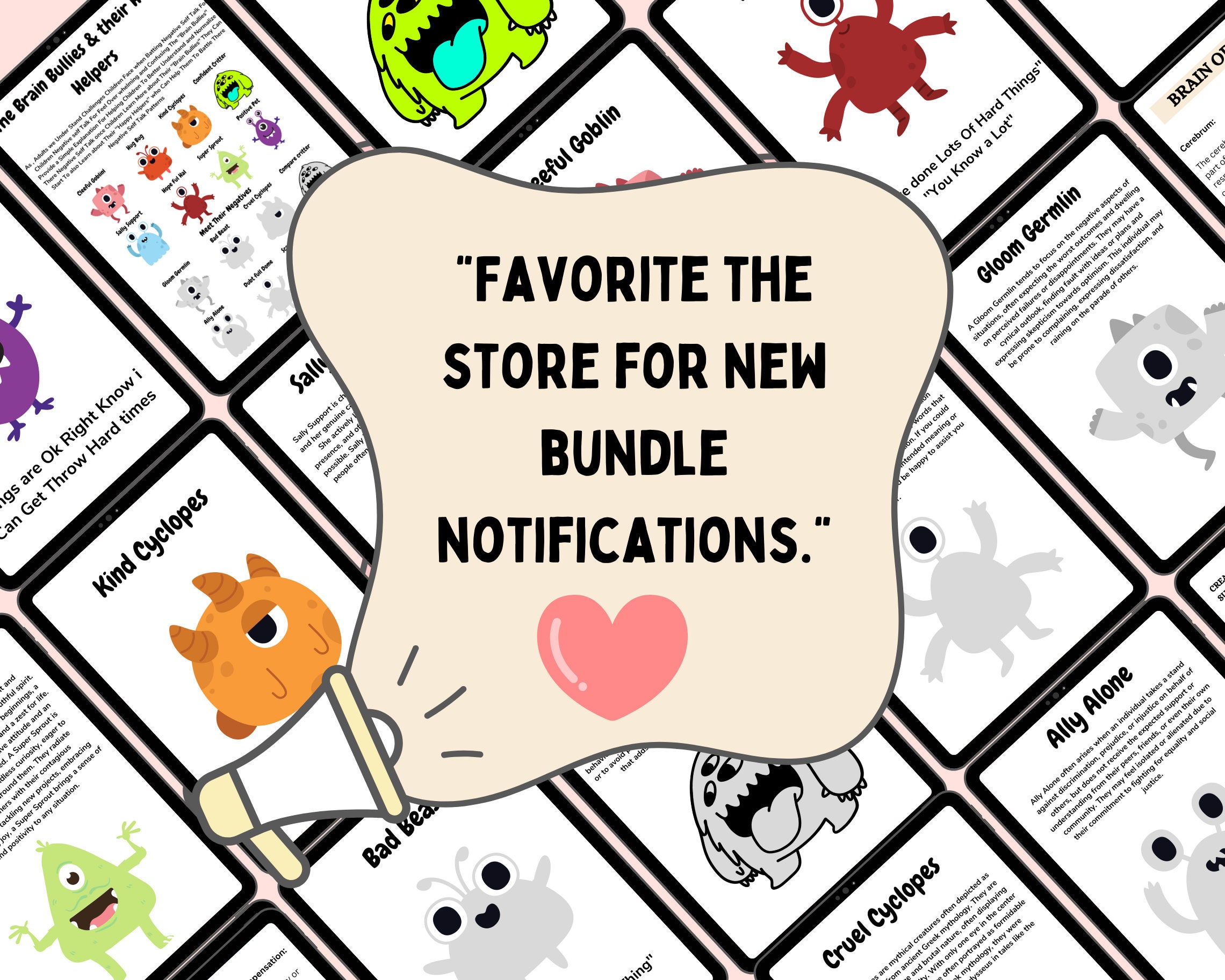 Thought Monster Cards: Kids Therapy Communication Tool (digital ...