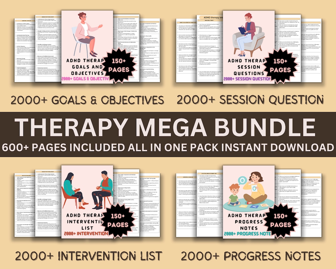 MEGA BUNDLE: ALL Therapy Interventions | Counseling Interventions ...