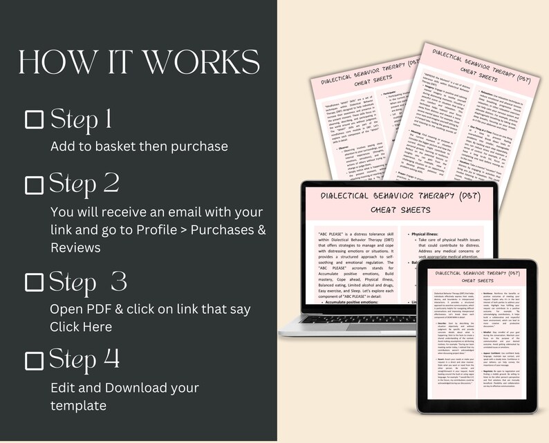 DBT Coping Skills Cards: Mental Health, BPD Therapy (digital Download ...