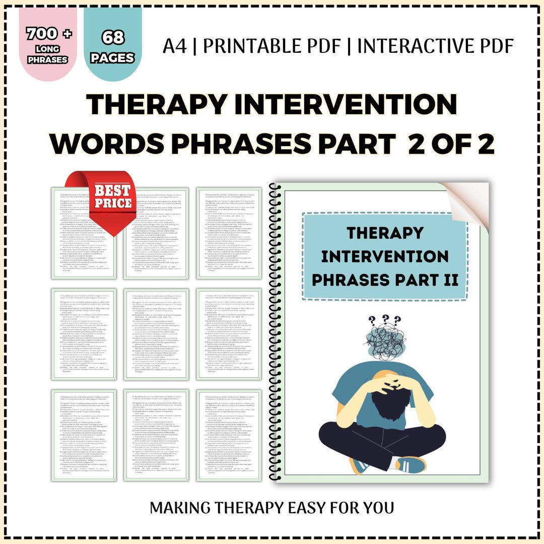 Therapy Intervention Phrases Pdf | Clinical Documentation Cheat Sheet ...