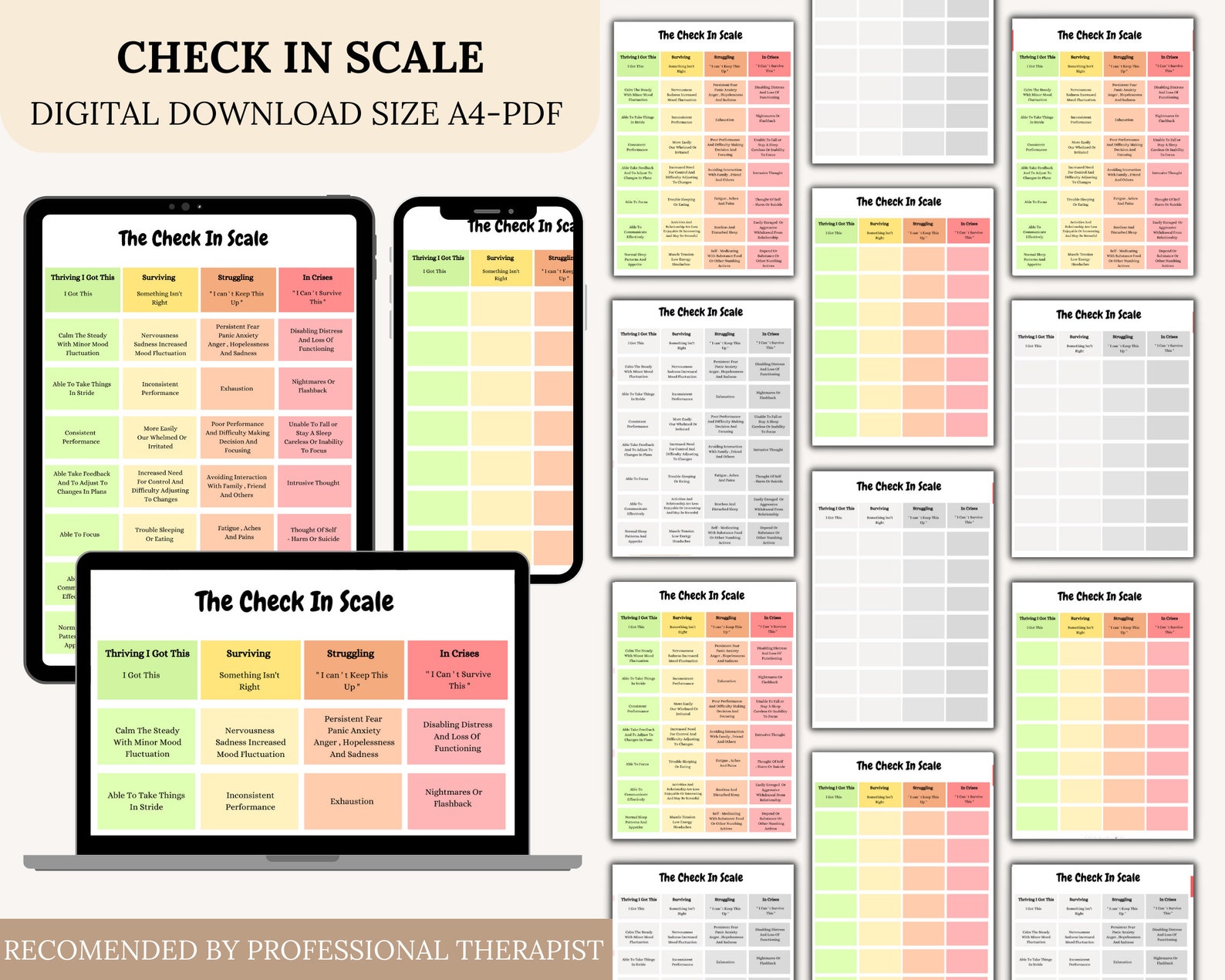 Client Mental Health Check in Scale and Reference | Identifying States ...
