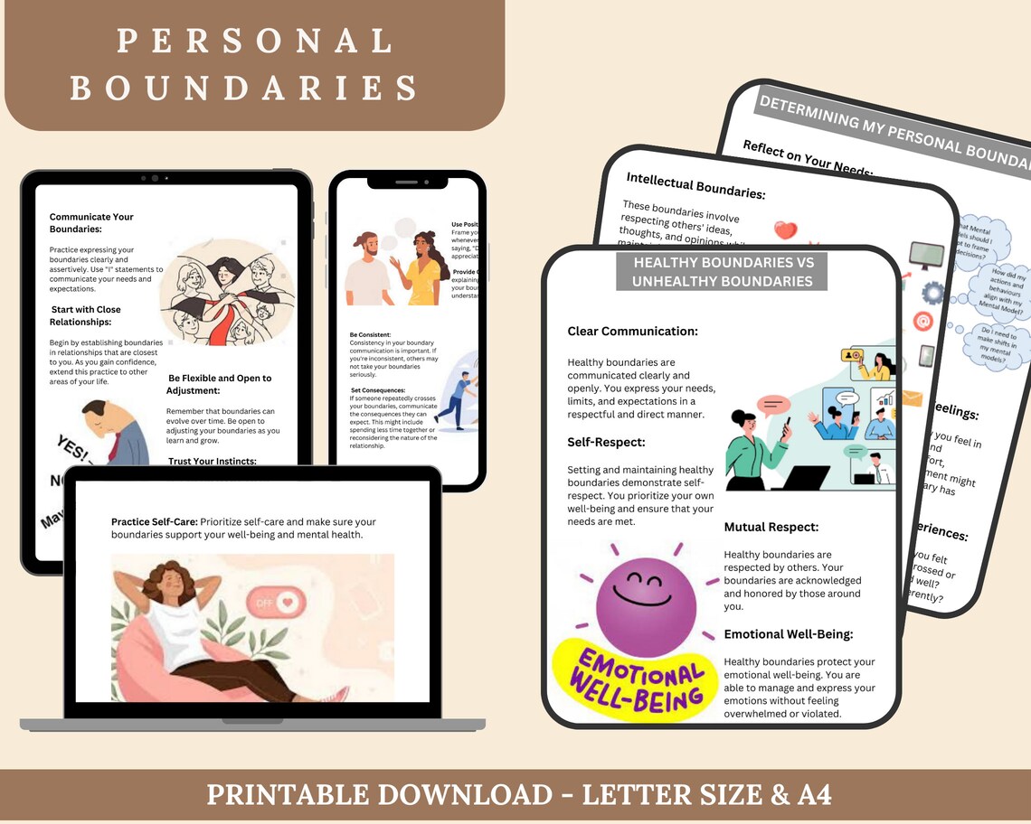 Personal Boundary Worksheets, Therapy Worksheets, Personal Space ...