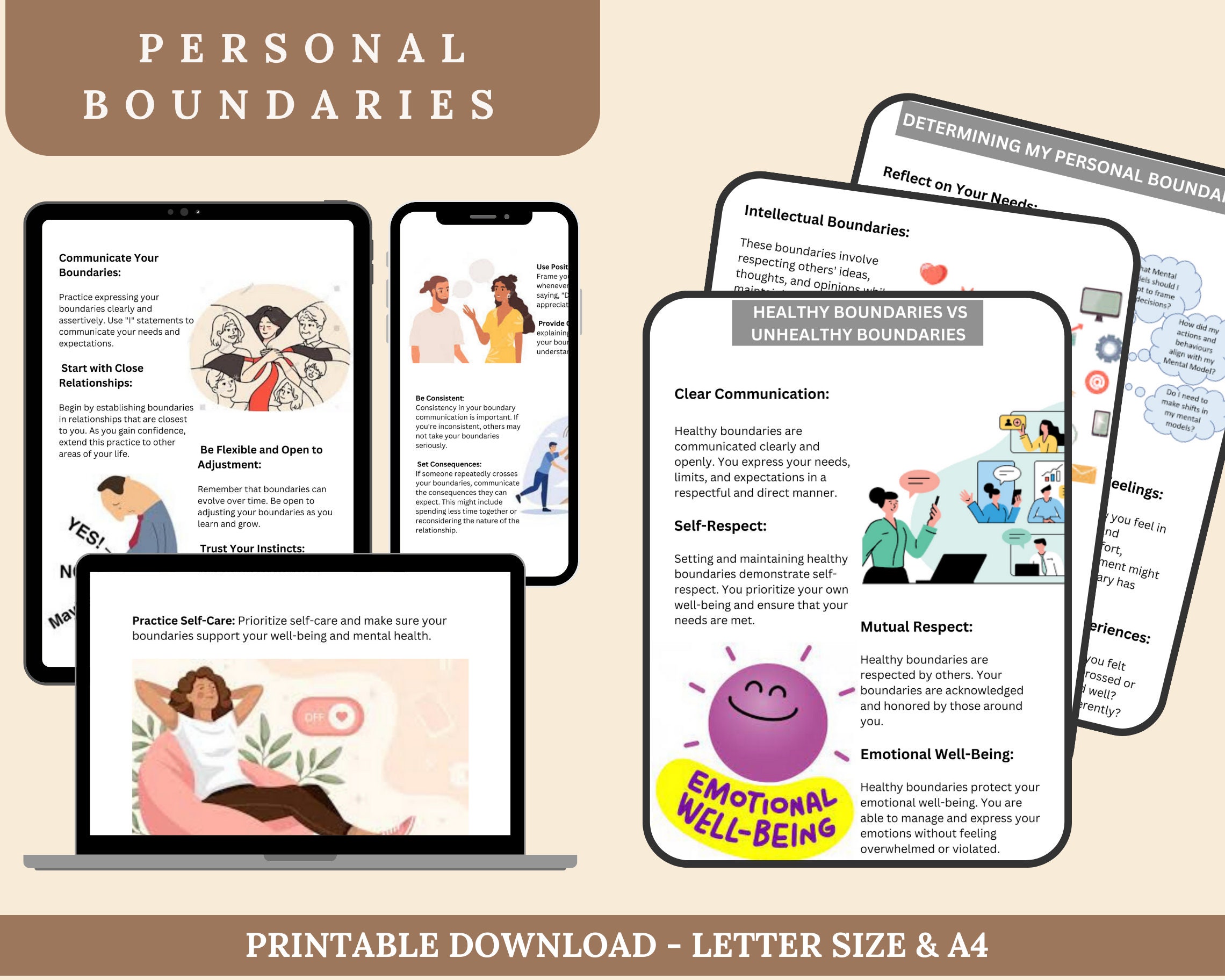 Personal Boundary Worksheets, Therapy Worksheets, Personal Space ...