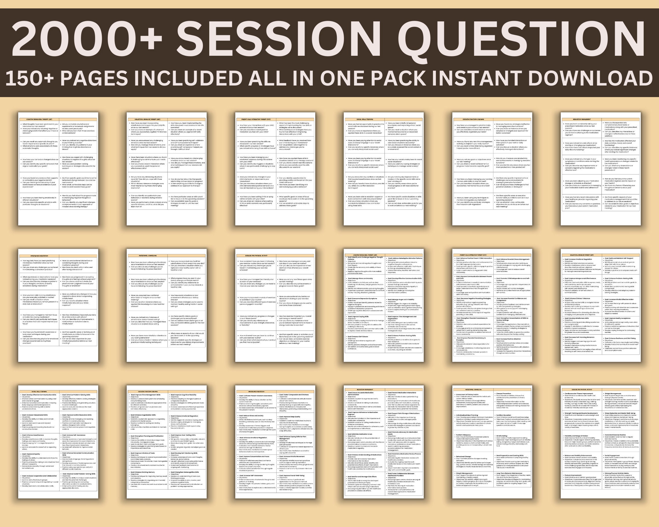 MEGA BUNDLE: ALL Therapy Interventions | Counseling Interventions ...