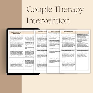 Couples Therapy Interventions: Therapist Cheat Sheets (printable) - Etsy