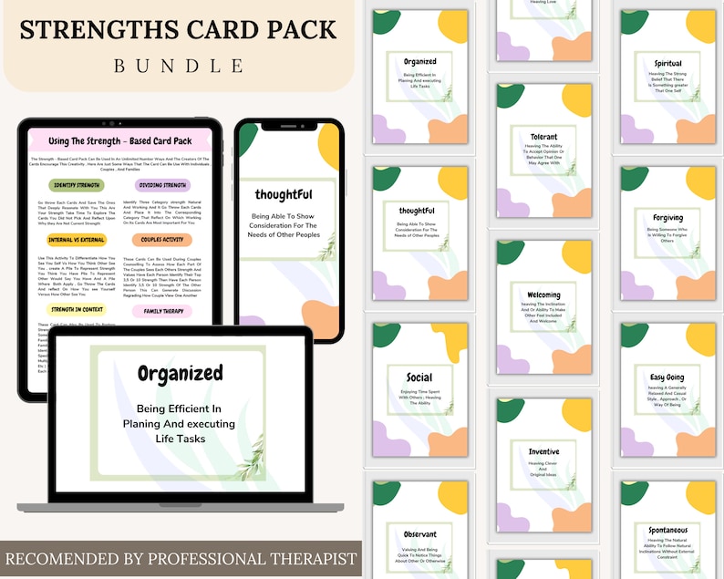 The Strengths Based Card Pack for Self-esteem and Mental Health Support ...