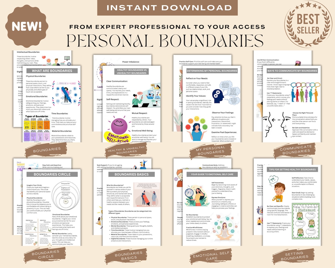 Personal Boundary Worksheets, Therapy Worksheets, Personal Space ...