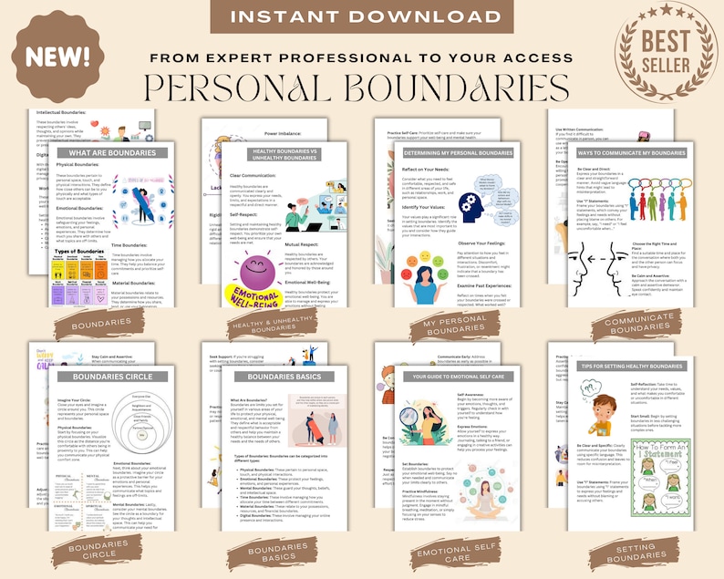 Personal Boundary Worksheets, Therapy Worksheets, Personal Space ...