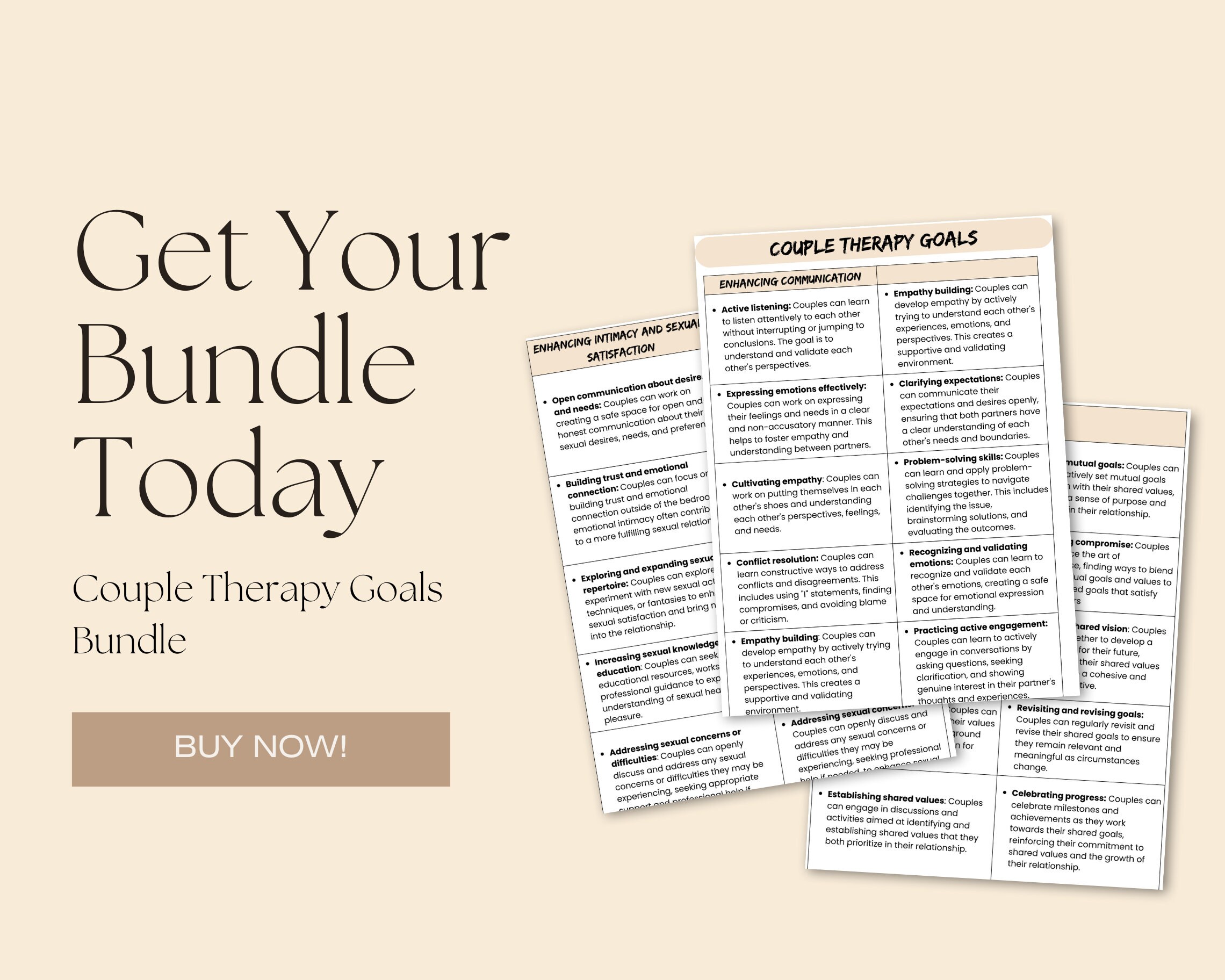 Couples Therapy Goals, Marriage Counselling, Relationship Therapy Goals ...