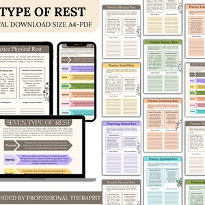 Self-care Workbook: 7 Types of Rest for Mental Wellbeing (digital ...