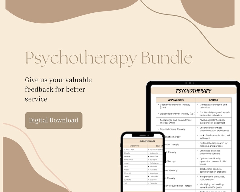 Psychotherapy Cheat Sheets: Clinical Terms, Mental Health Assessment ...