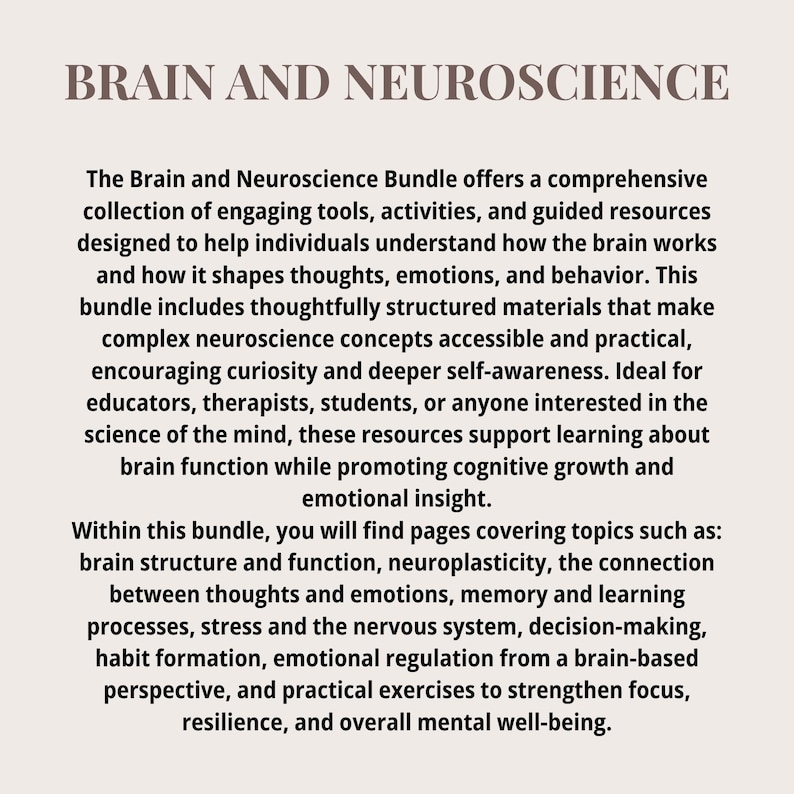 Brain Anatomy Neuroscience Study Guide, Neuro Study Notes (digital ...
