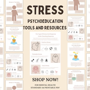 Stress Management Psychoeducation Posters: Mental Health Resources ...