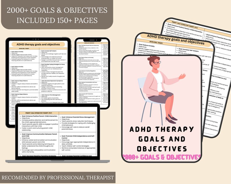 Therapy Bundle - SMART Goals Treatment Planning Guide & Progress Note ...