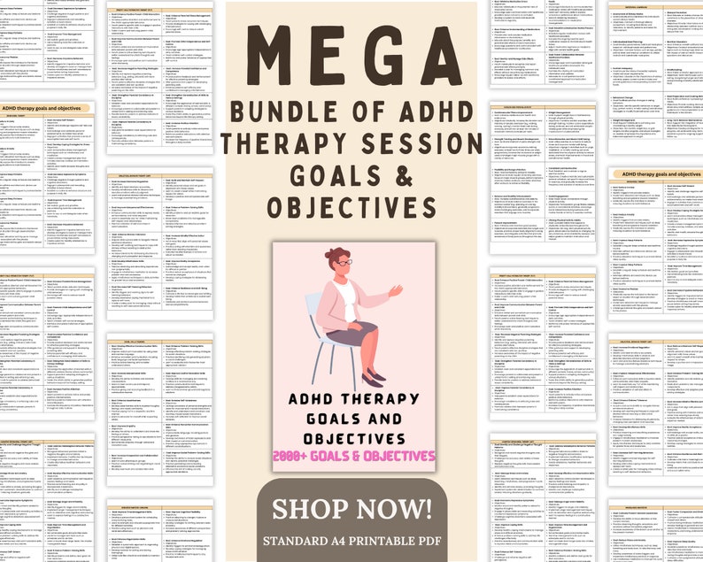 Therapy Bundle SMART Goals Treatment Planning Guide & Progress Note ...