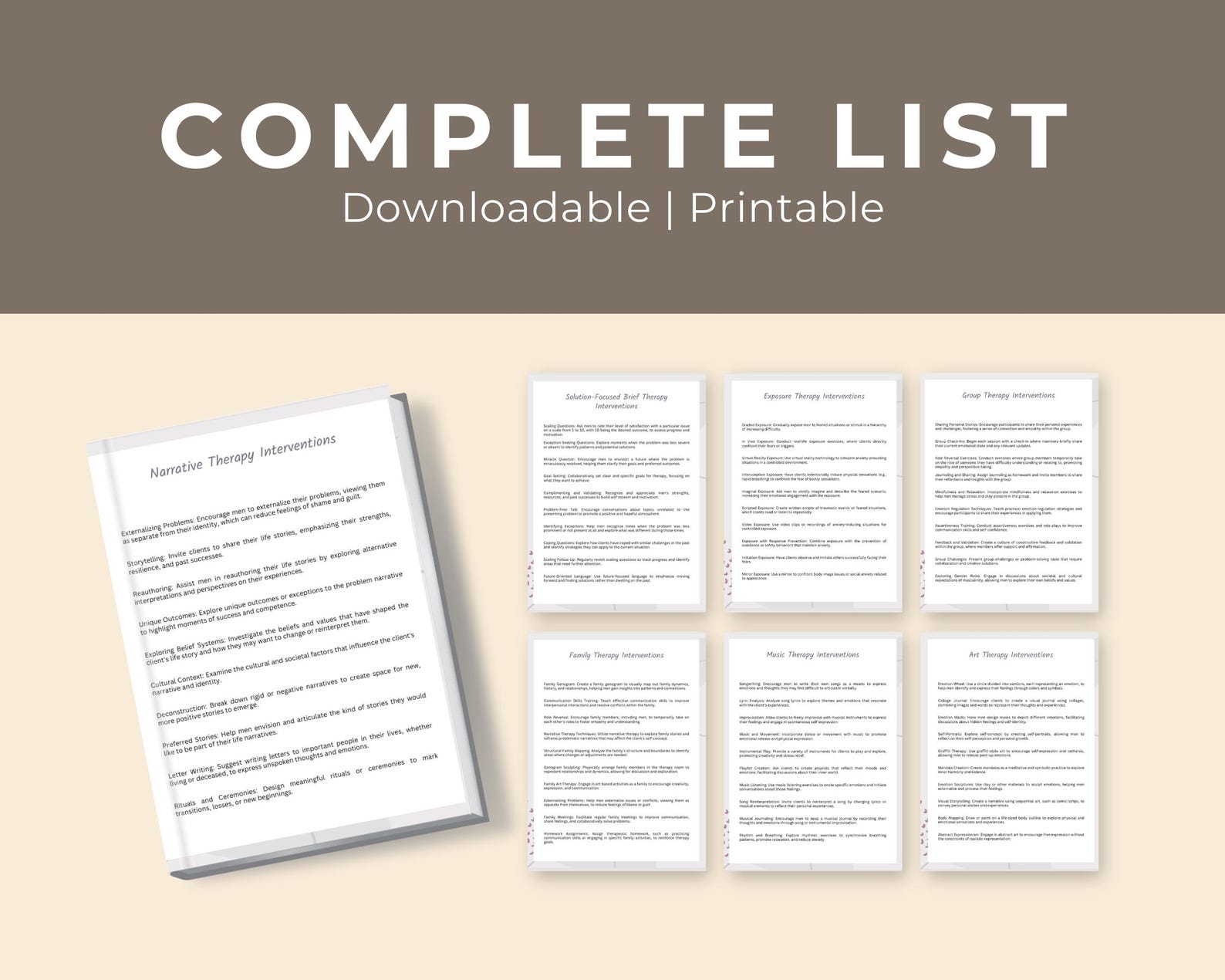 Therapy Intervention Phrases: HIPAA Compliant Progress Notes (digital ...