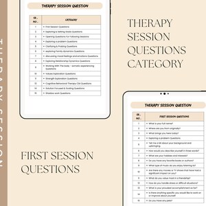 Therapy Session Questions Bundle: Clinical Tools & Counseling Notes ...