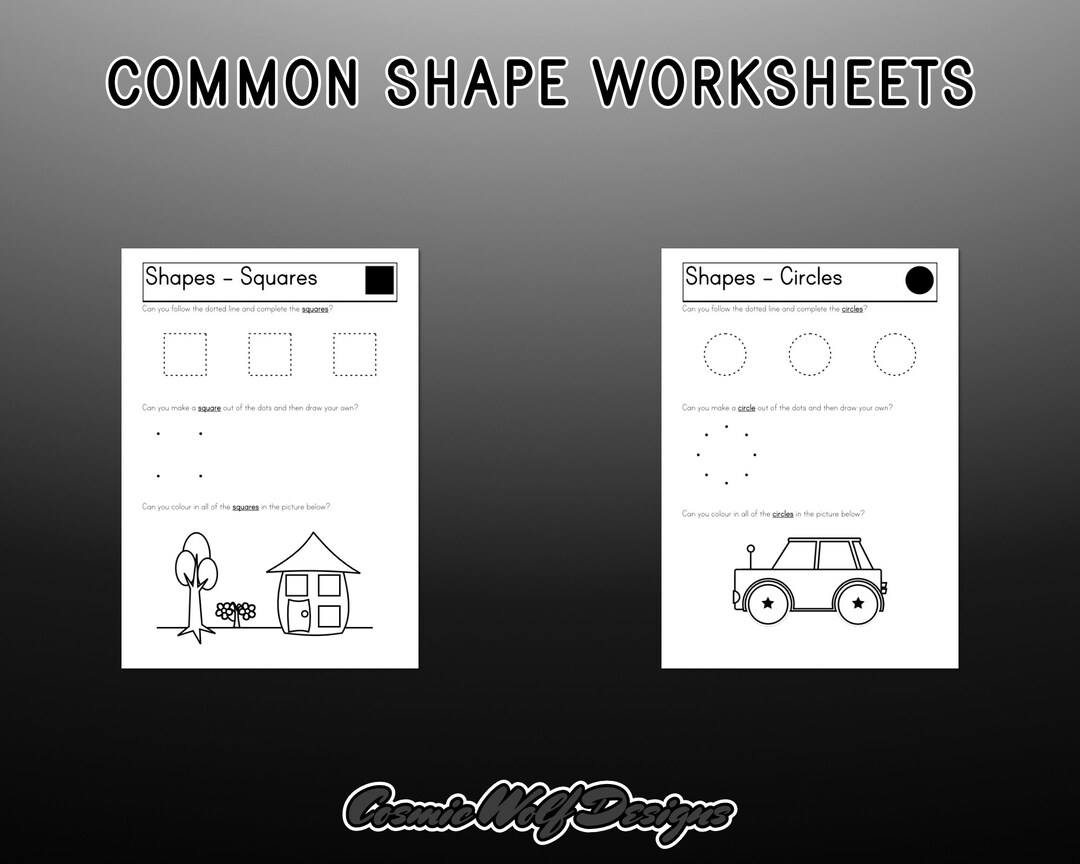 Shape Tracing Worksheets. Learning Shapes. Tracing Pages. Geometric ...