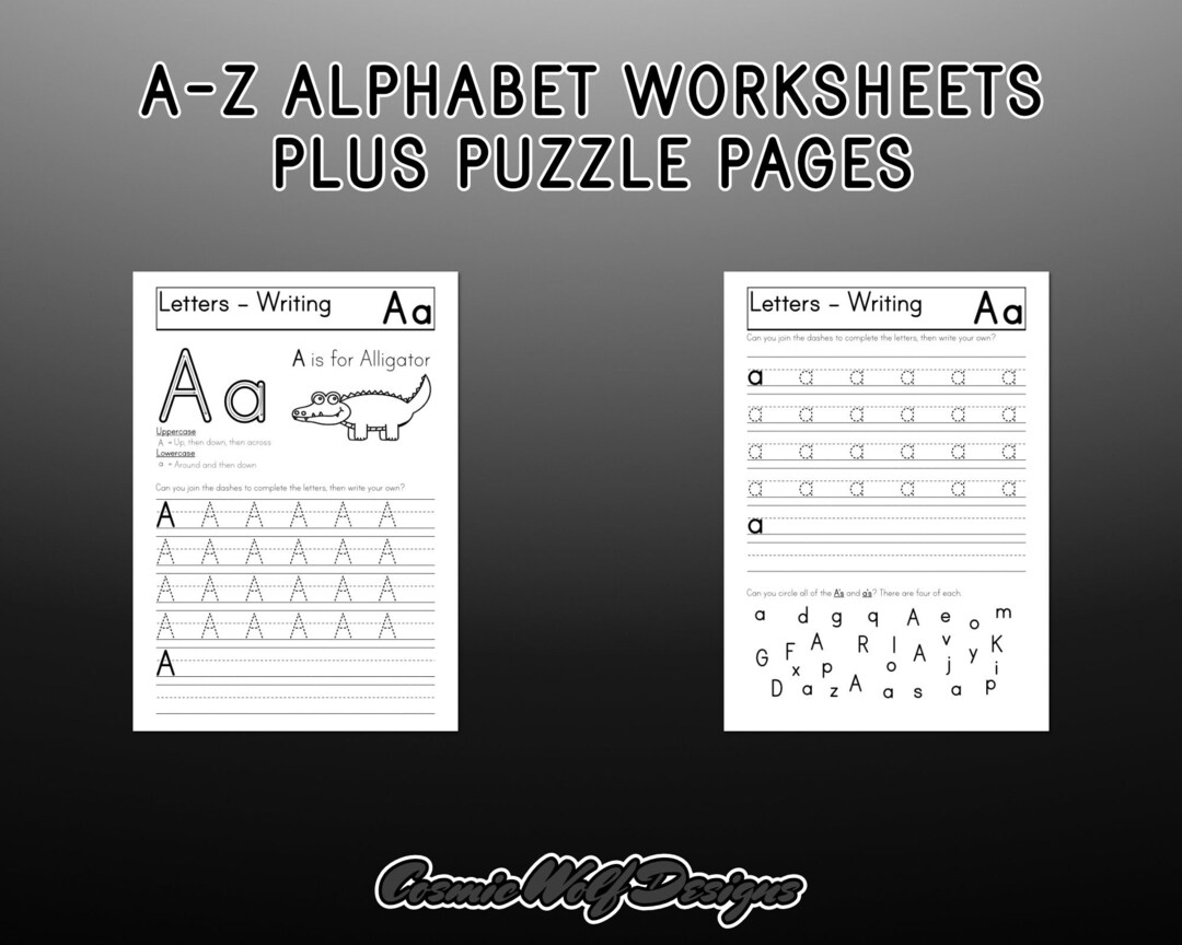 Alphabet Worksheets. A-Z Worksheet. Letters Worksheets. Letter Tracing ...