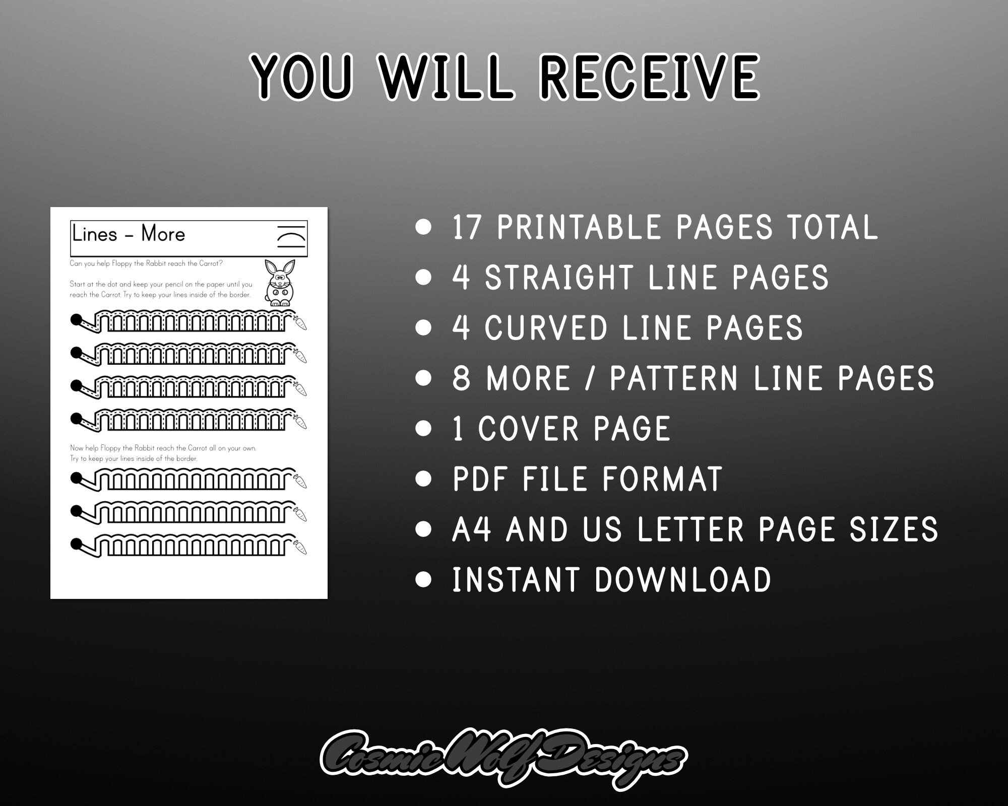 Line Drawing Worksheets Straight, Curved and More. Preschool Worksheet ...