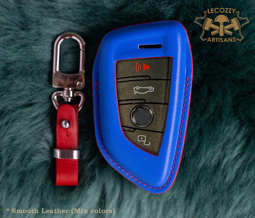 2024 2025 BMW Leather Key Fob Cover, New BMW Keyless Remote Series Fob ...