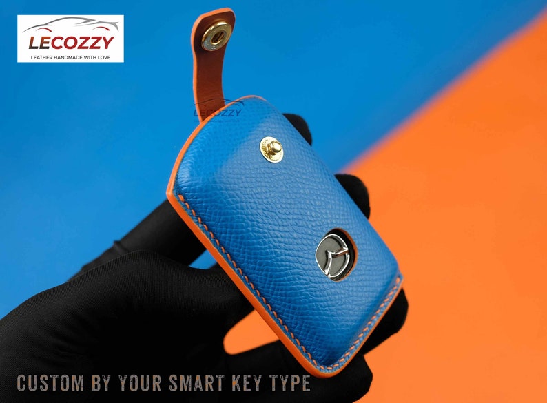 Mazda Leather Key Fob Cover, Custom Leather Keychain, Personalized ...