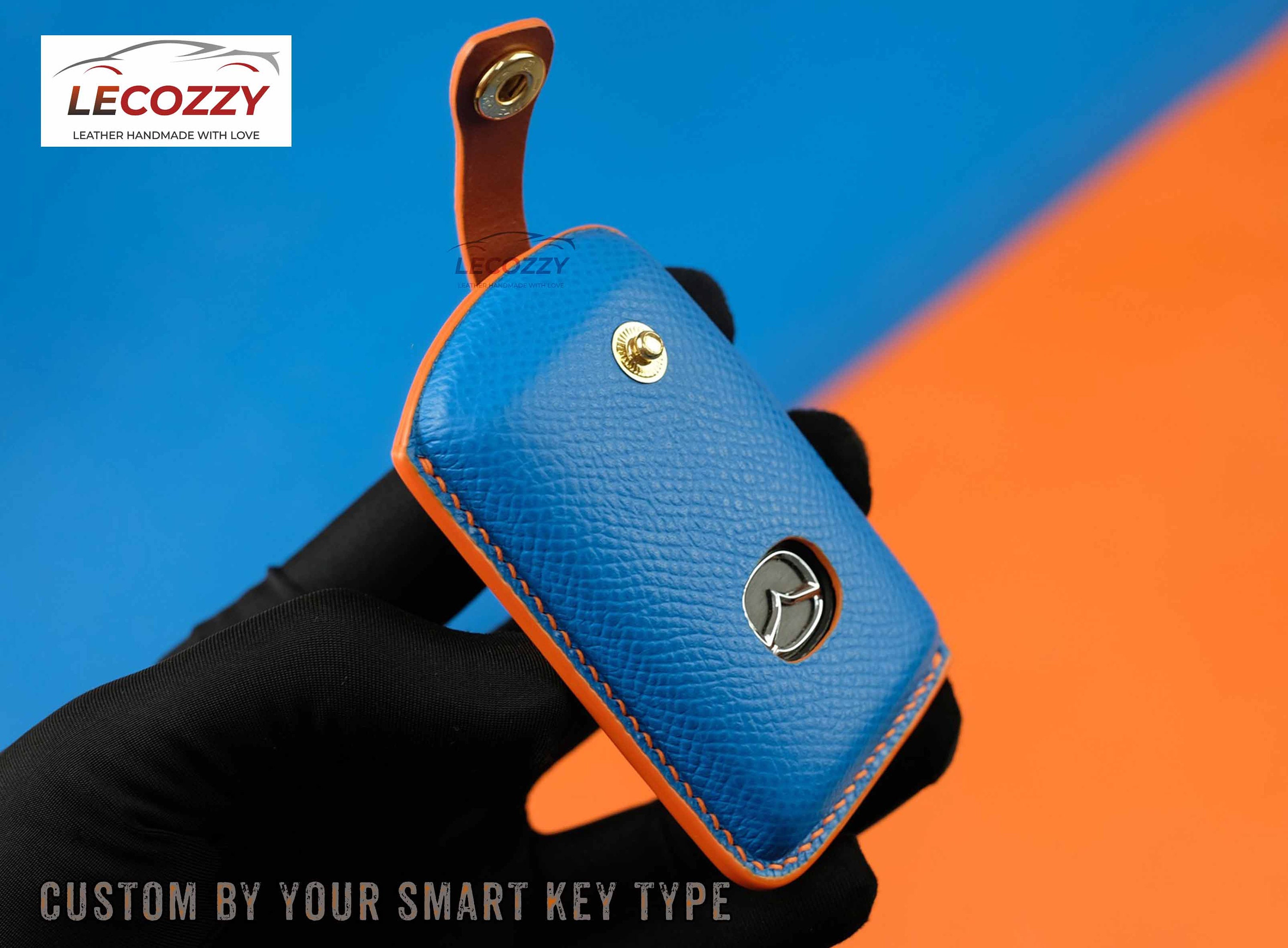 Personalized Mazda Leather Key Fob Cover, Custom Leather Keychain ...