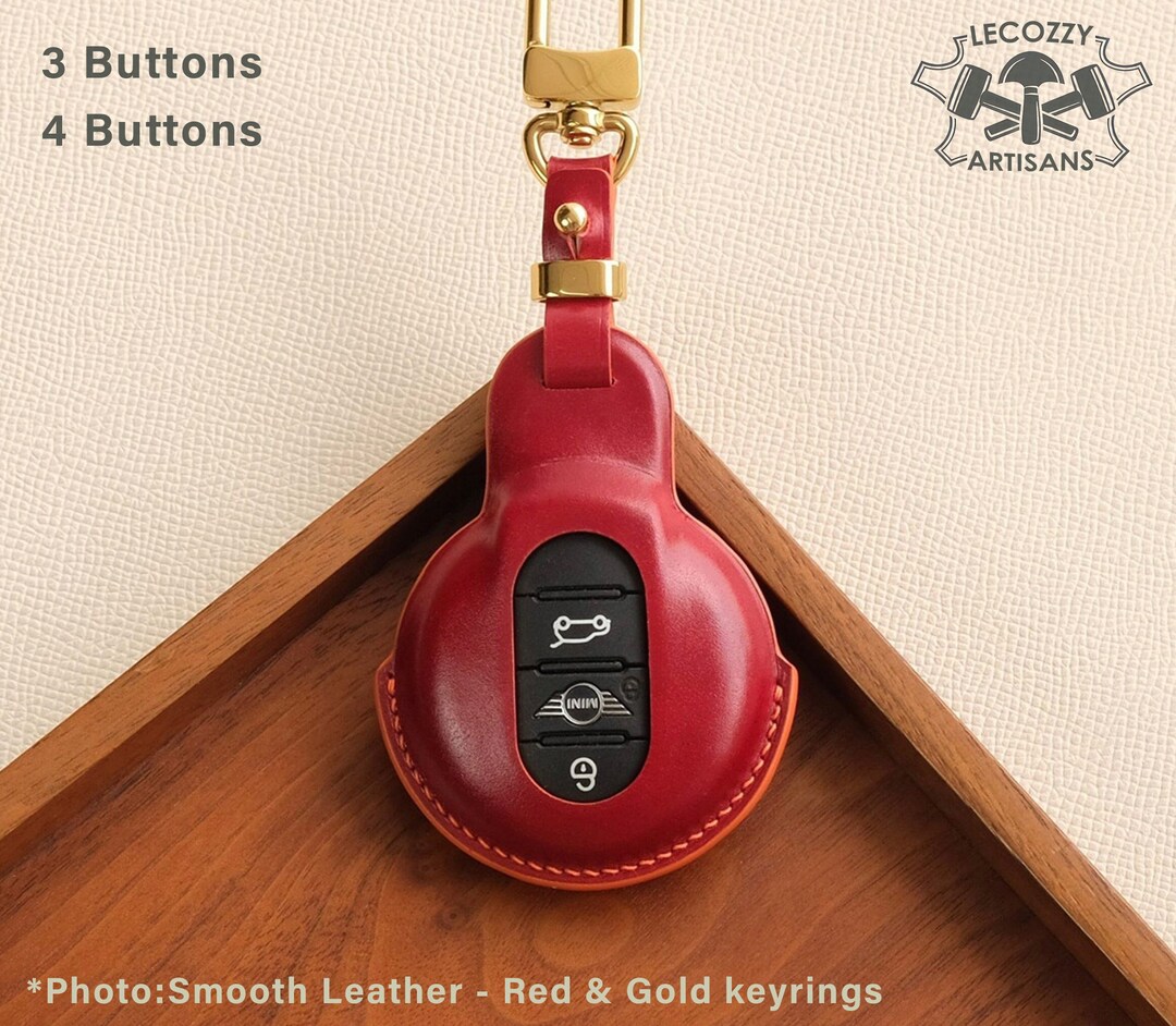 MINI Cooper Leather Key Fob Case, Custom MINI Key Cover, Personalized ...