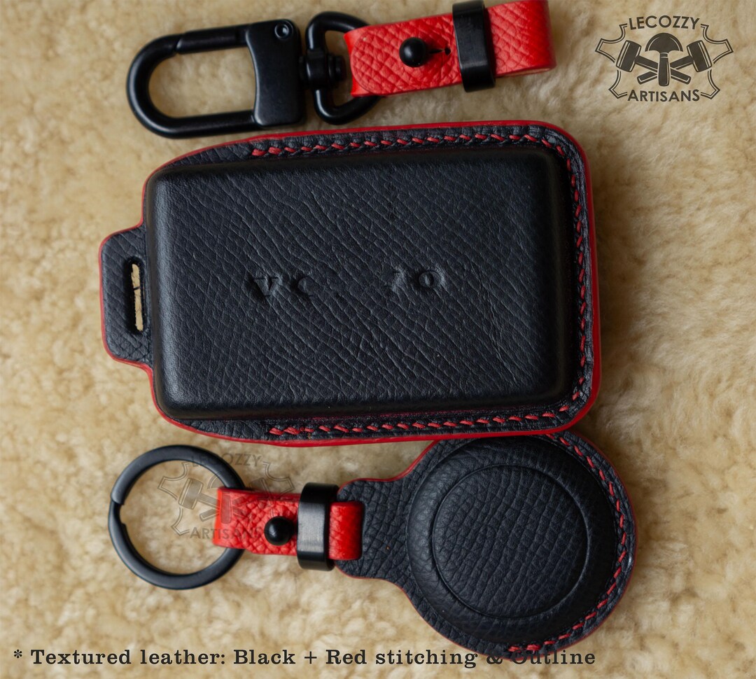 Custom Volvo EX30 Leather Key Fob Case Cover, Volvo Remote AirTag ...