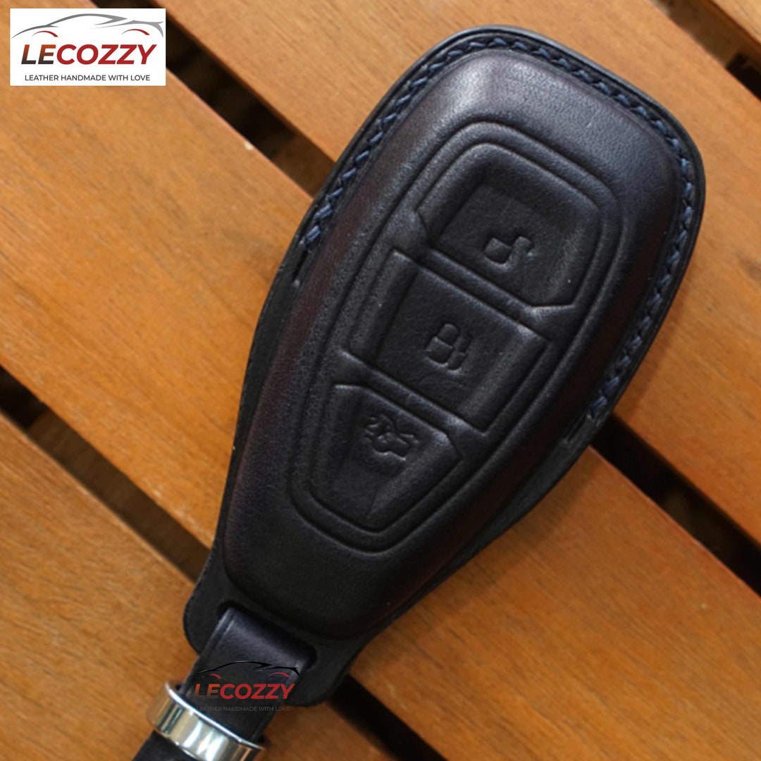 Ford Leather Key Fob Cover, Custom Leather Keychain, Personalized Ford ...