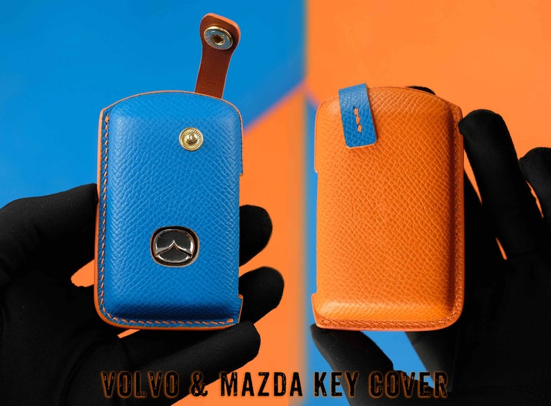 Mazda Leather Key Fob Cover, Custom Leather Keychain, Personalized ...