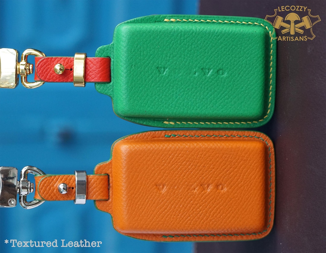 Volvo EX30 Leather Key Fob Cover, Volvo EX90 Remote Case, EX30 Keyless ...