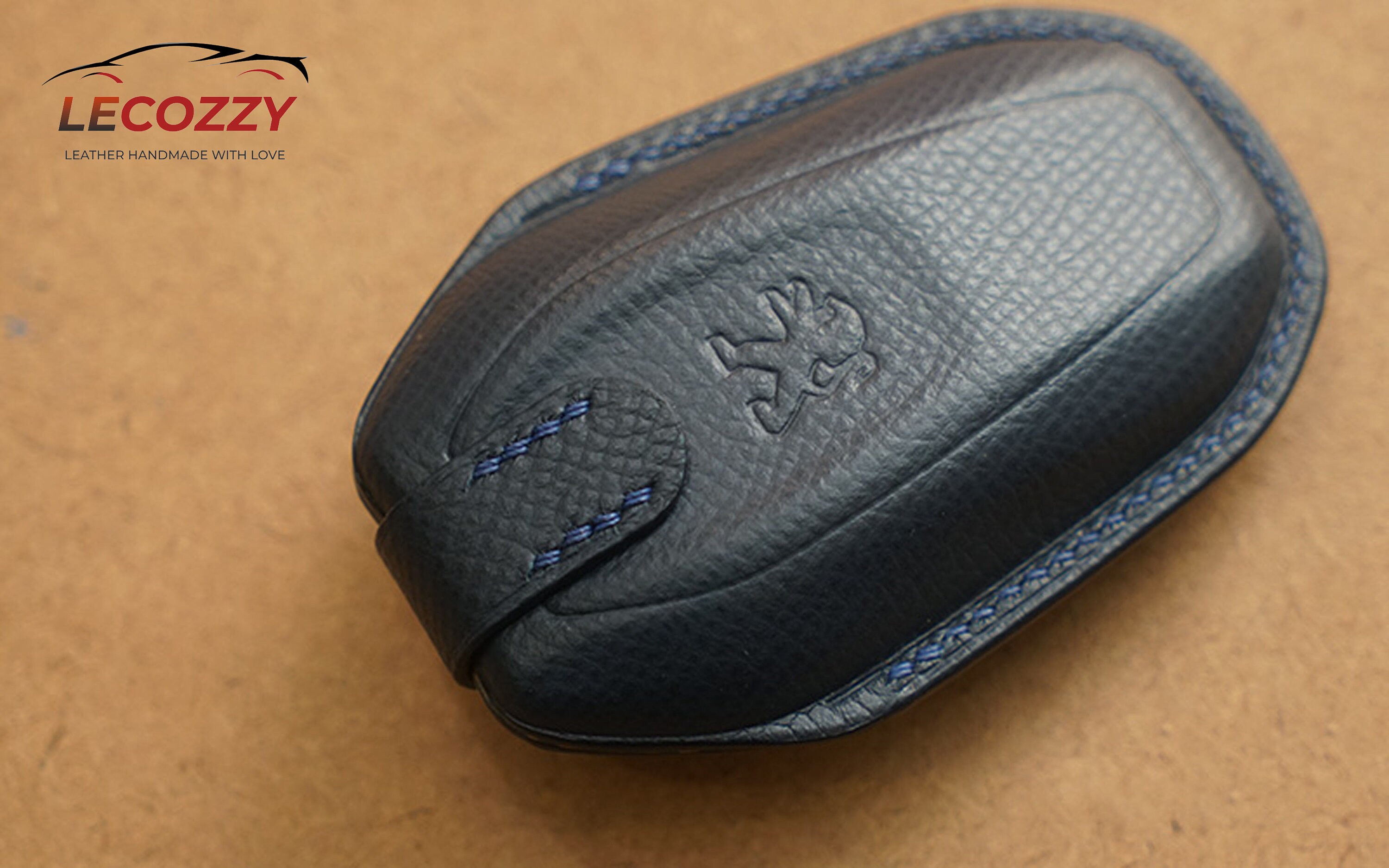 Peugeot Leather Key Fob Cover, Custom Leather Keychain, Personalized ...