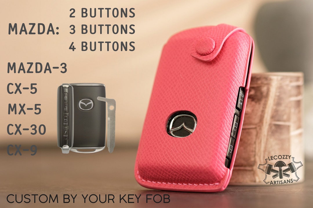 Mazda Leather Key Fob Cover, Custom Key Cover, Personalized Mazda CX5 ...