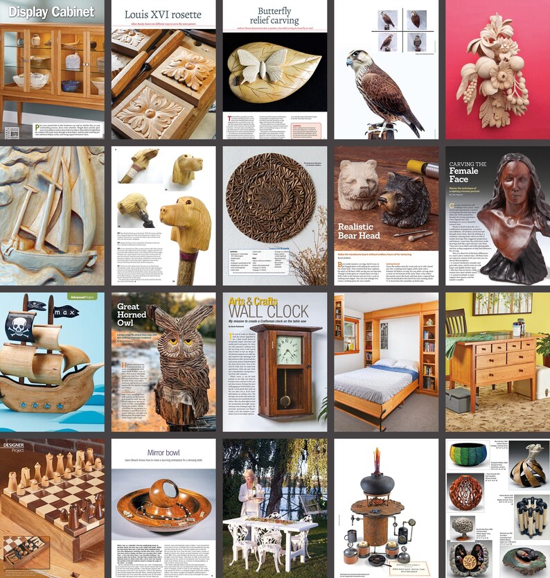 2500+ Woodworking, Woodturning, Woodcarving Magazines, Books, Patterns Archive Collection PDF ...