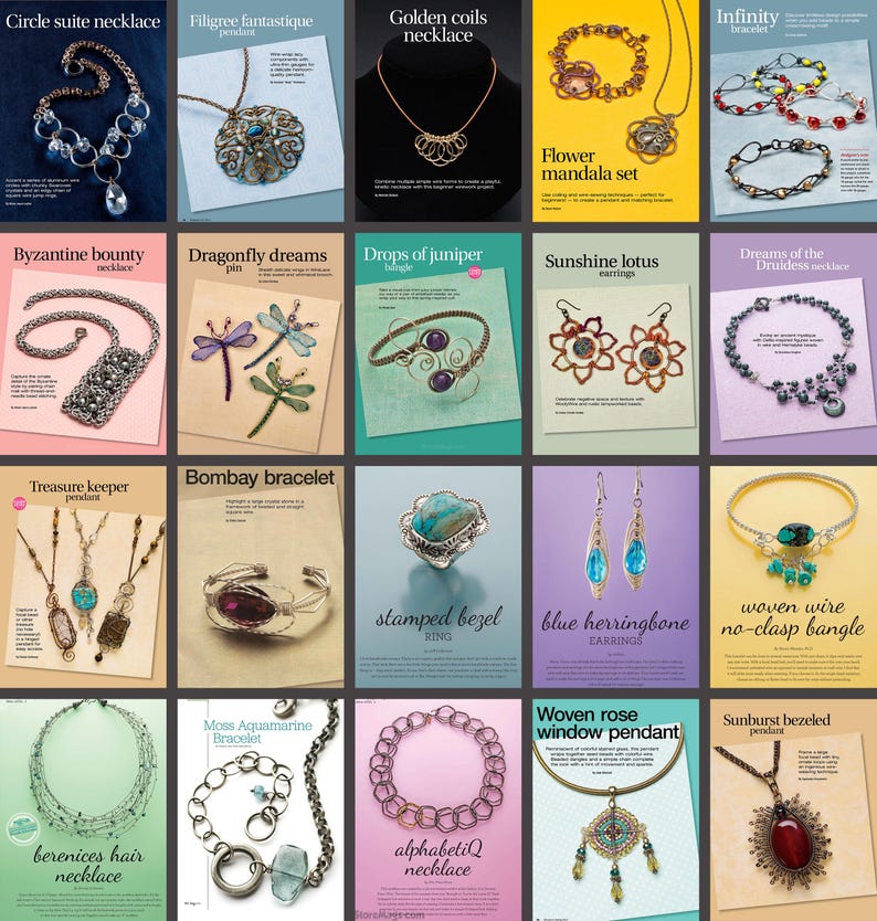 60 Wire Jewelry Making Magazines, Books, and Patterns Archive PDF | DIY ...