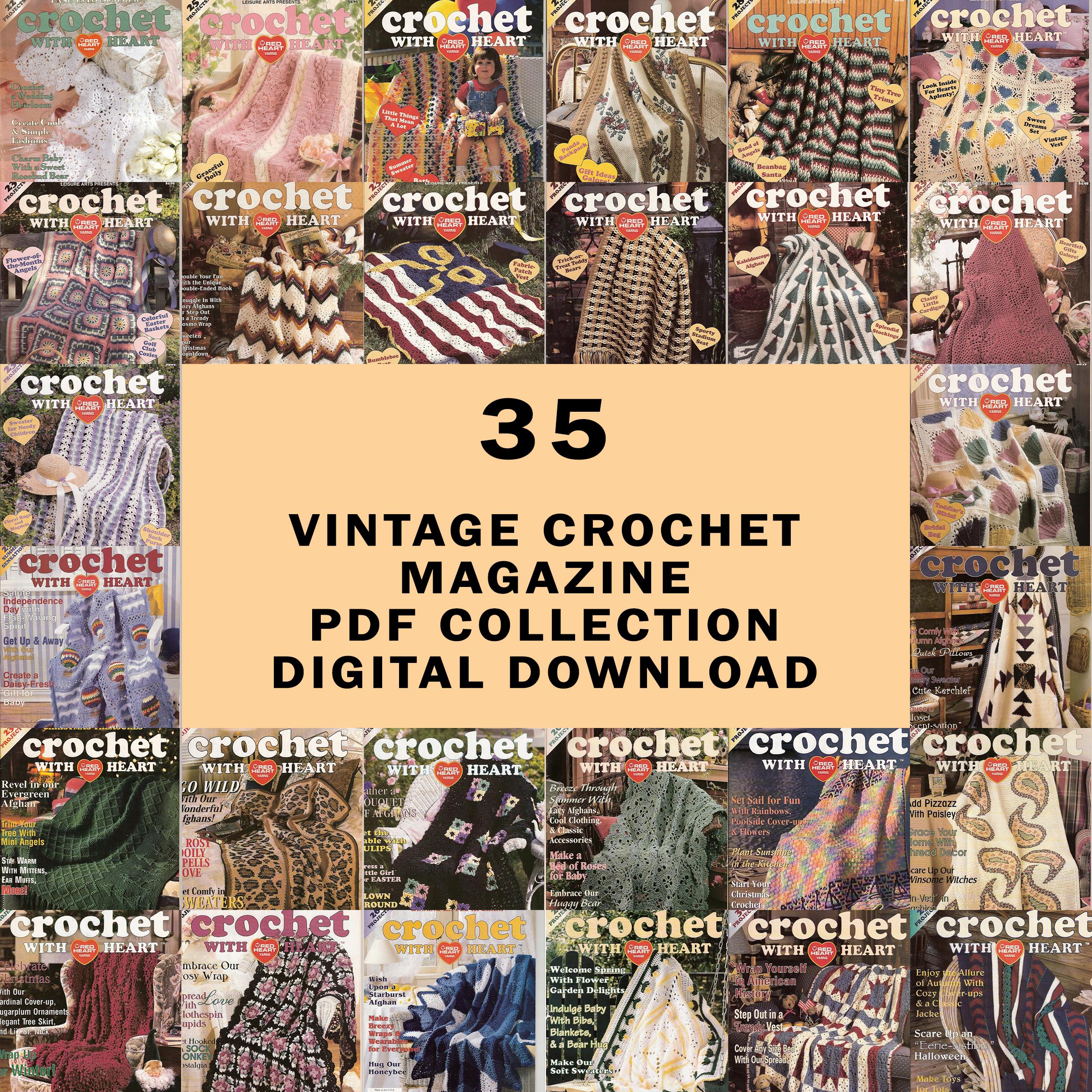 35 Vintage Crochet Magazines Archive Collection PDF | Digital Download ...