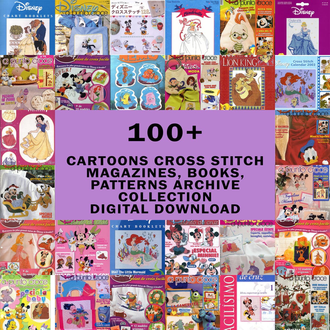 100+ Cartoons Cross Stitch Magazines, Books & Patterns Archive PDF ...