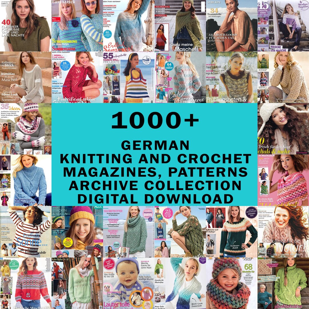 1000+ German Knitting & Crochet Magazines, Patterns Archive Collection ...