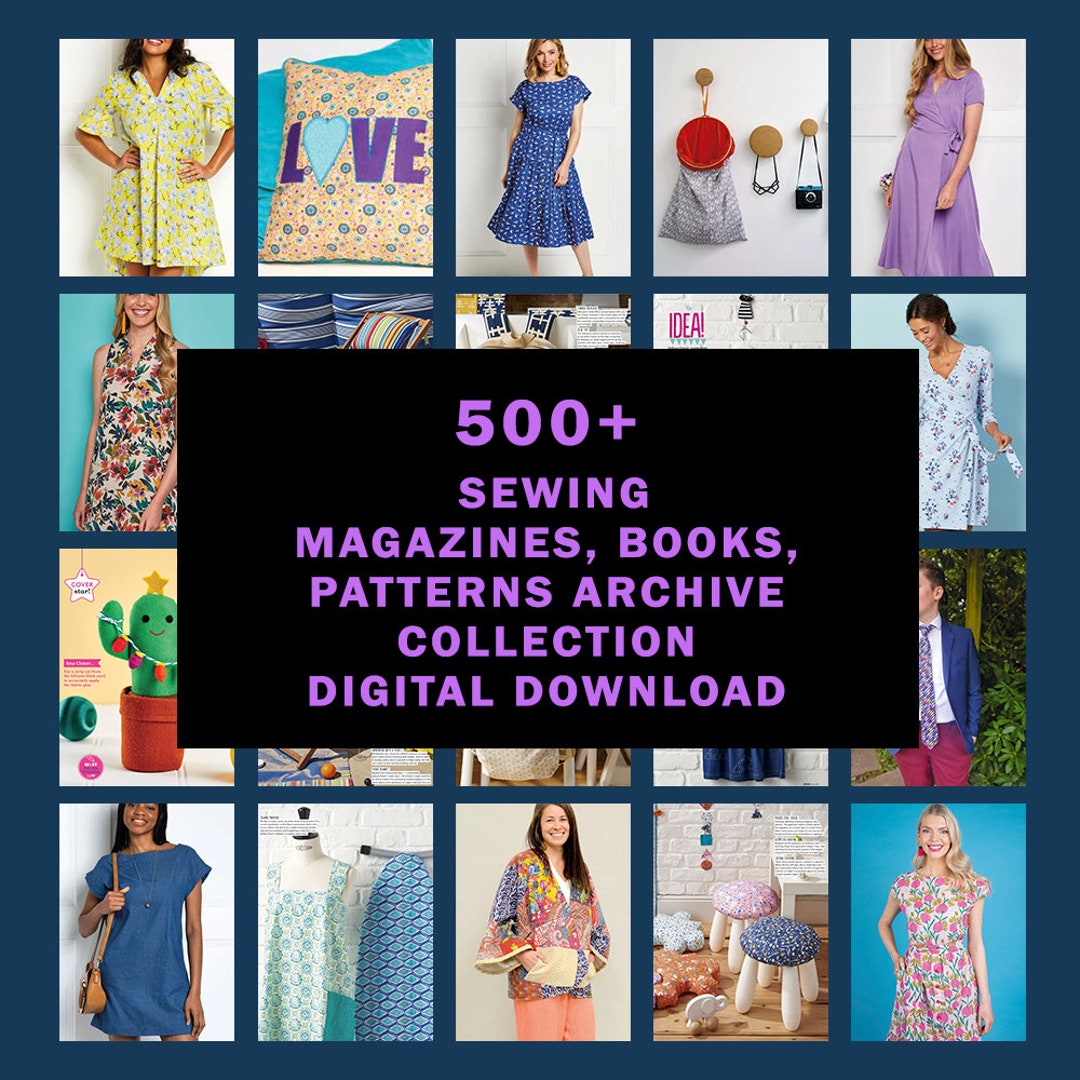 500 Sewing Magazines, Books, Patterns Archive Collection PDF Digital ...