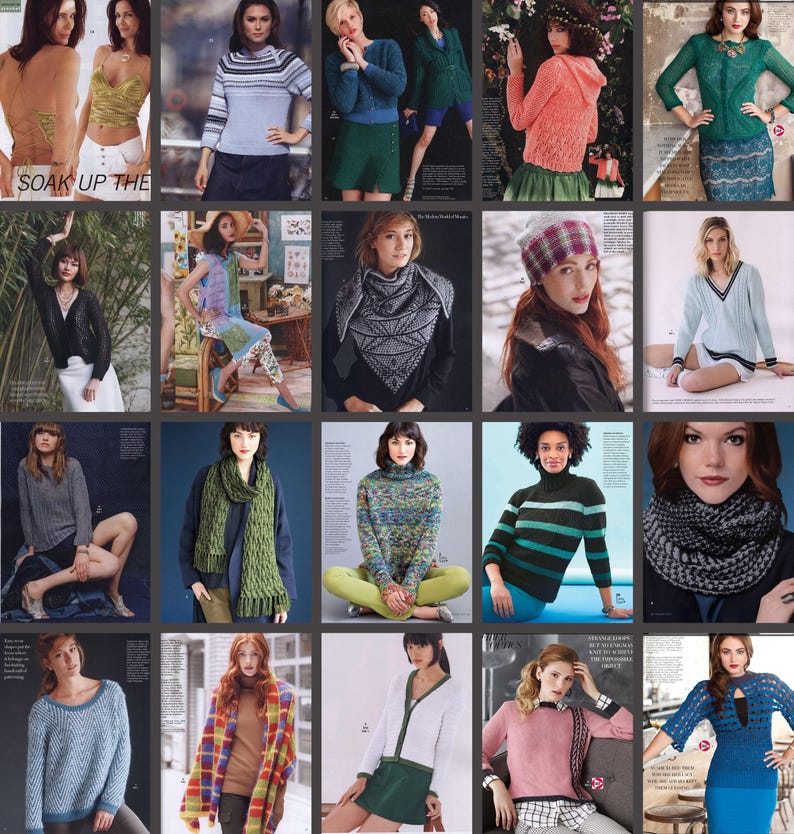 153 Vogue Knitting Magazines Pattern Archive Collection PDF | DIY Knit ...