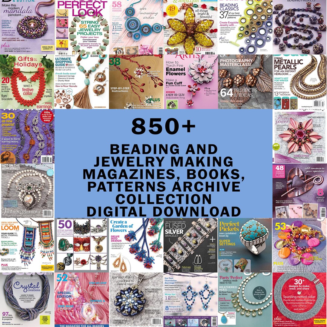 850+ Beading & Jewelry Making Magazines, Books, Patterns Archive ...