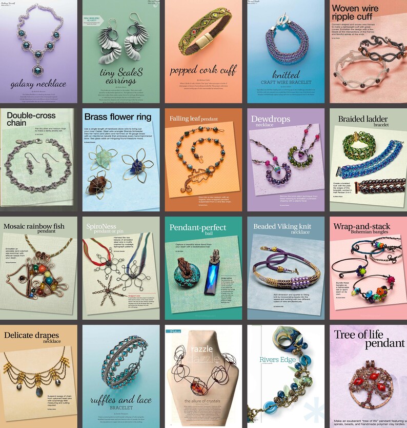 60 Wire Jewelry Making Magazines, Books, and Patterns Archive PDF | DIY ...